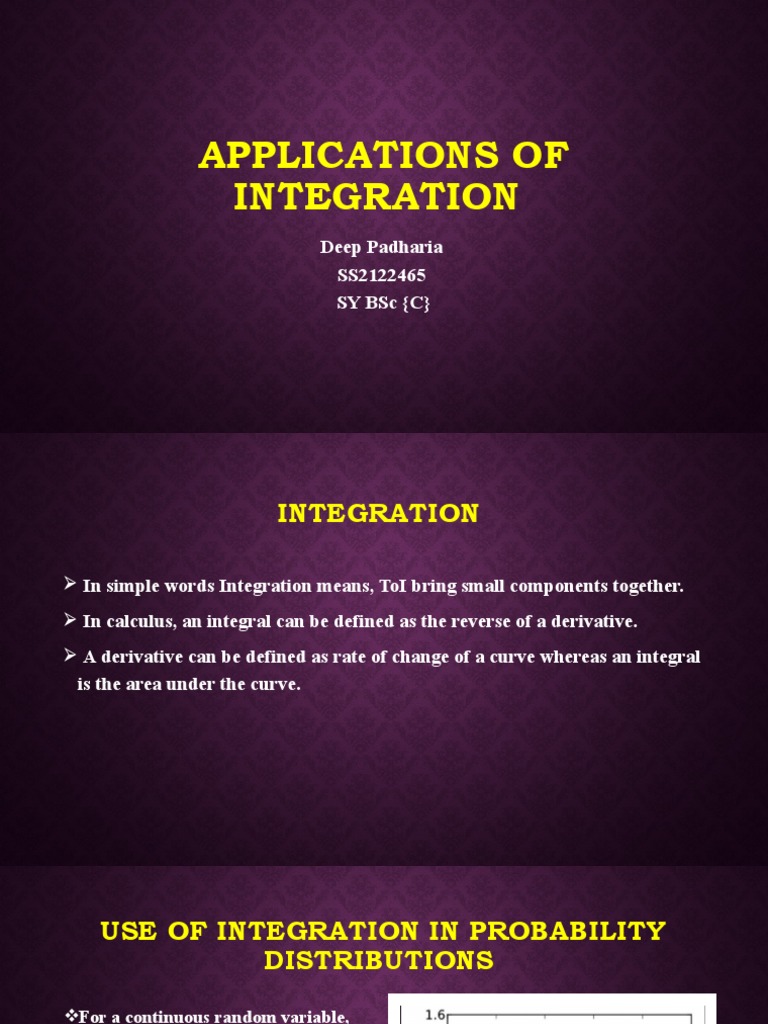 Applications of Integration | PDF | Integral | Probability Density Function