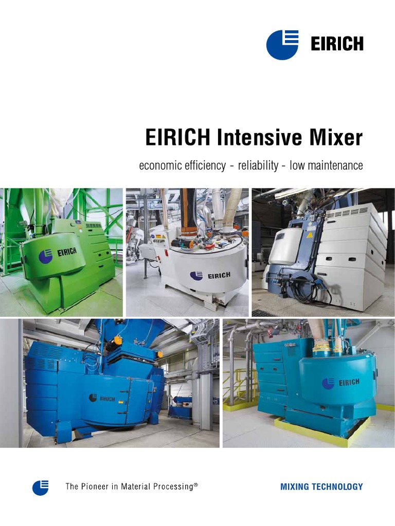 EIRICH Intensive Mixer: Economic Efficiency - Reliability - Low ...