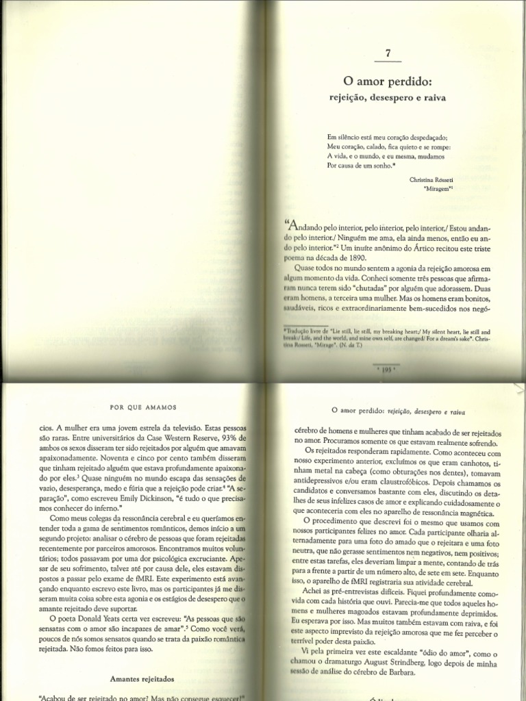 Por Que Amamos - A Biologia Química Do Amor - Helen Fisher - Part2 | PDF