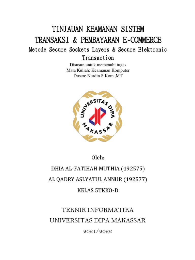 Keamanan Transaksi E-Commerce | PDF