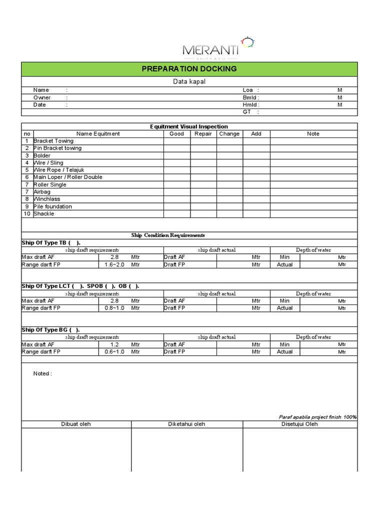 Docking Report (GS Division) | PDF | Water Transport | Shipping