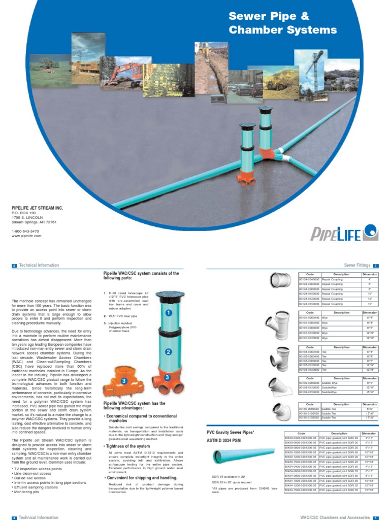 Sewer Pipe & Chamber Systems: Pipelife Jet Stream Inc | PDF | Pipe ...