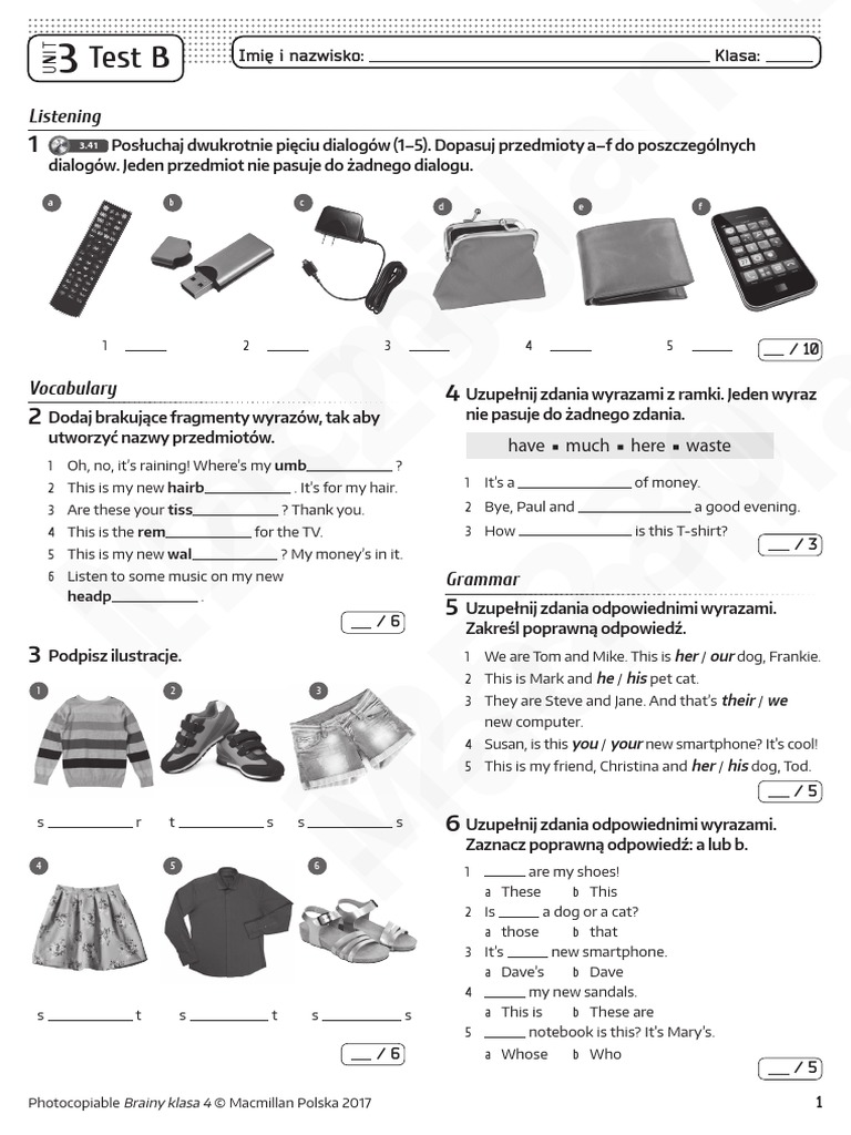 Brainy kl4 Unit Test 3 B | PDF