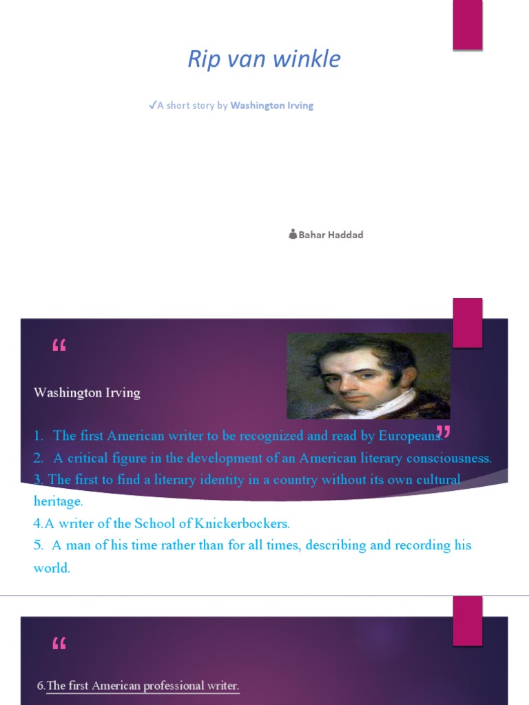 Rip Van Winkle | PDF | Rip Van Winkle | Washington Irving