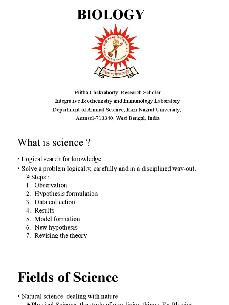 Metallurgy - Mining - Biology - PG - SEM - III - Module 1 (BIOLOGY ...