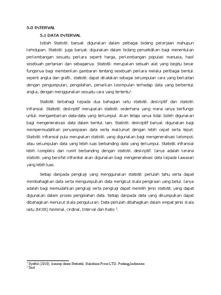 Data Interval Dan Rasio | PDF