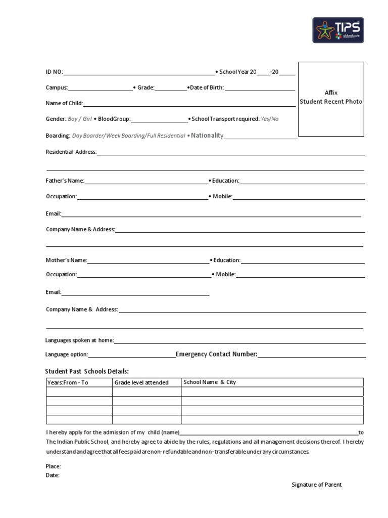 School Application | PDF