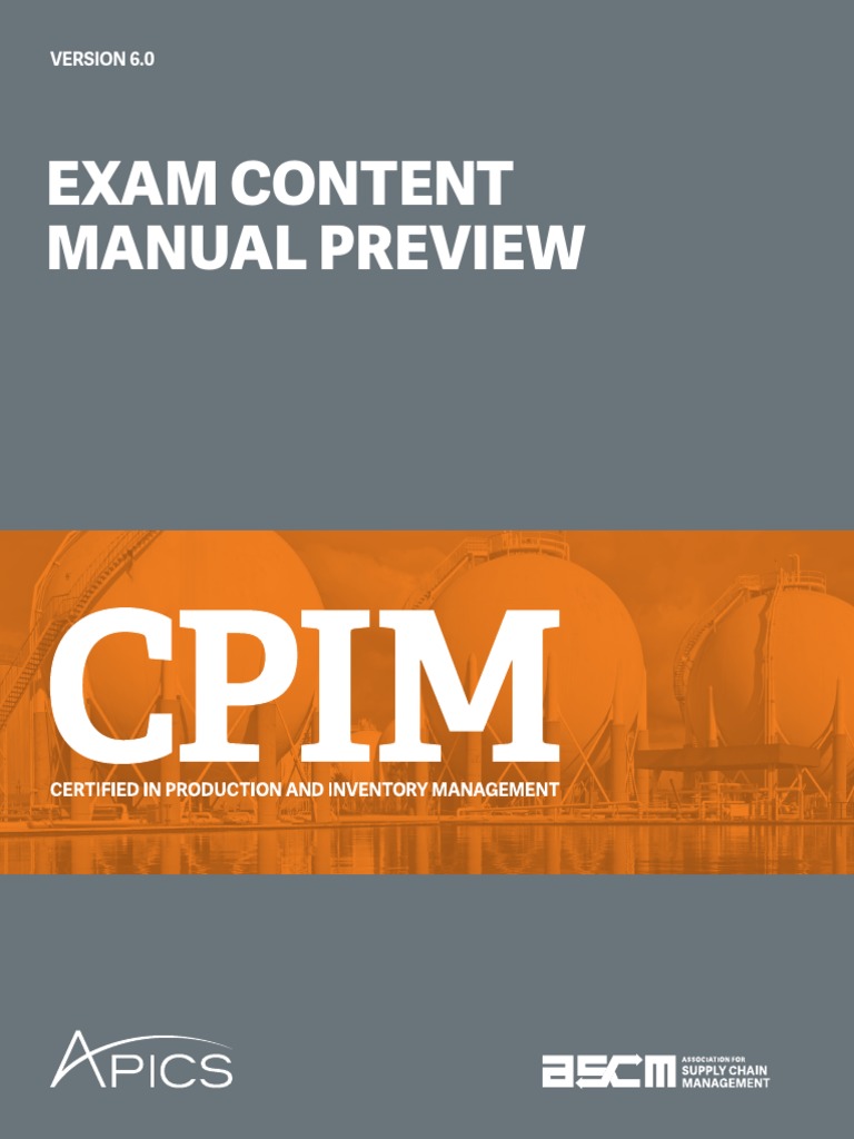 CPIM Exam Content Manual Preview 6.0 | PDF | Supply Chain | Demand