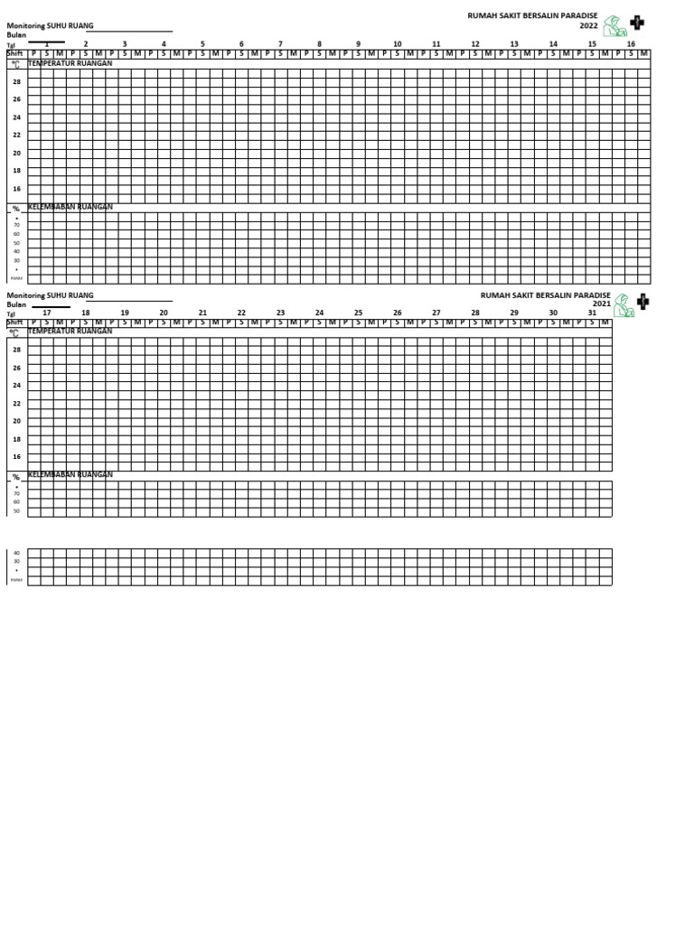 Form Suhu Ruangan 2021 | PDF