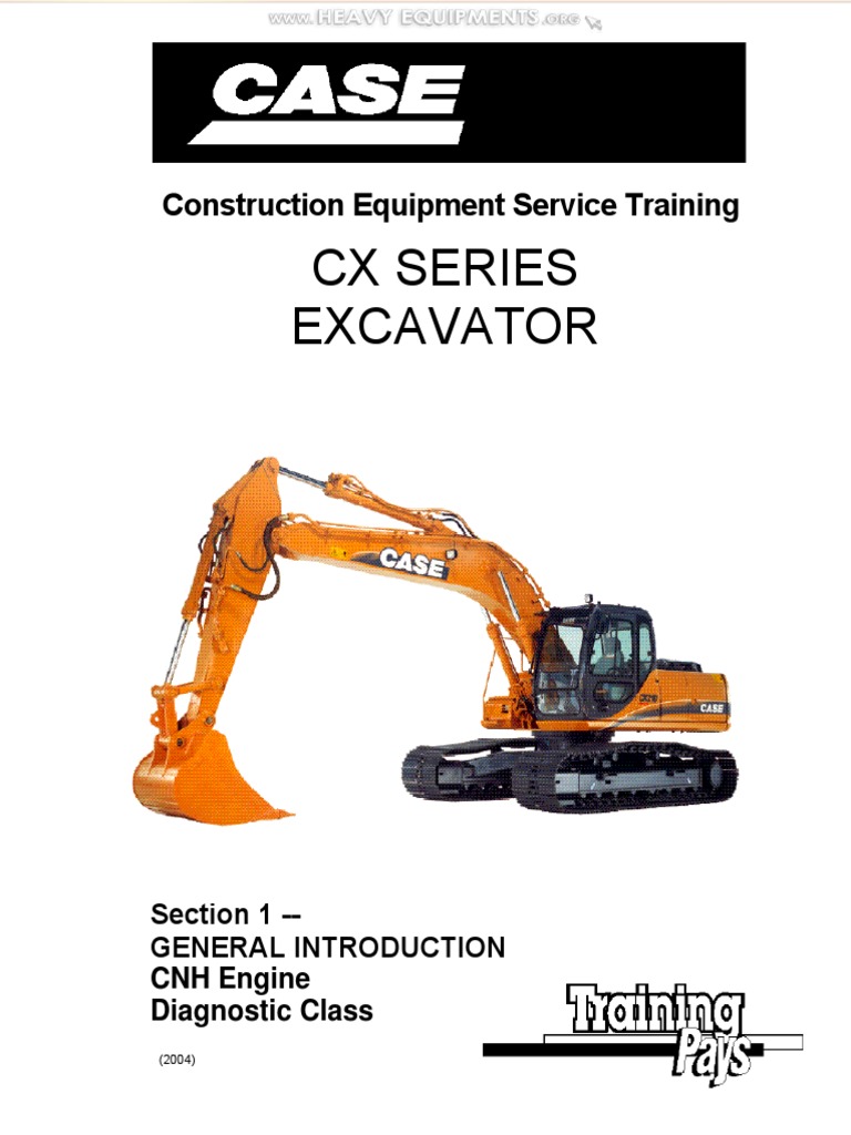 Manual Case CX Series Excavators Introduction Engine Systems Components ...