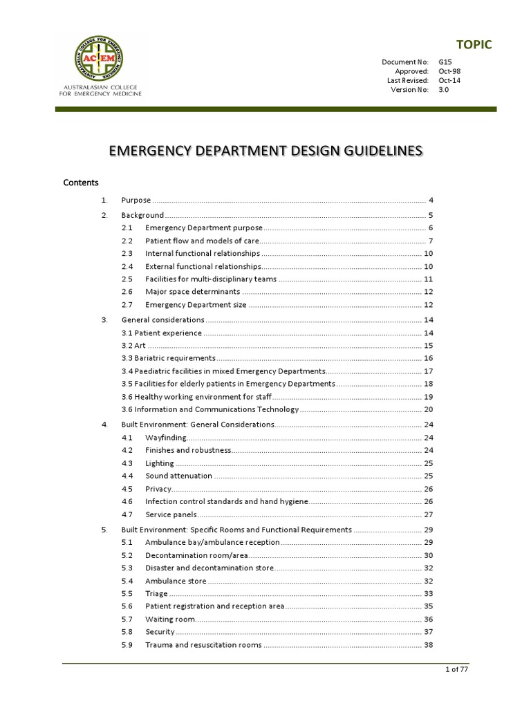 Guideline Desain IGD | PDF | Emergency Department | Hospital