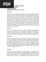 Bowel Cancer Screening Participant Form | PDF | Screening (Medicine)