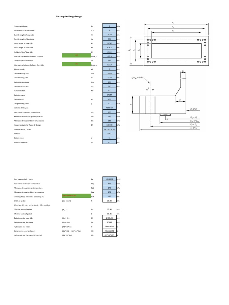 Rectangular Flange 070122 | PDF | Physical Quantities | Industrial ...