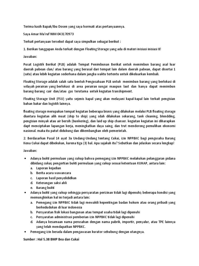 Diskusi 8 - 043170973 | PDF | Pengembangan Diri