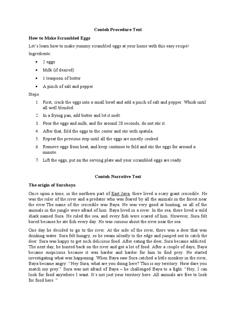Contoh Procedure Text | PDF