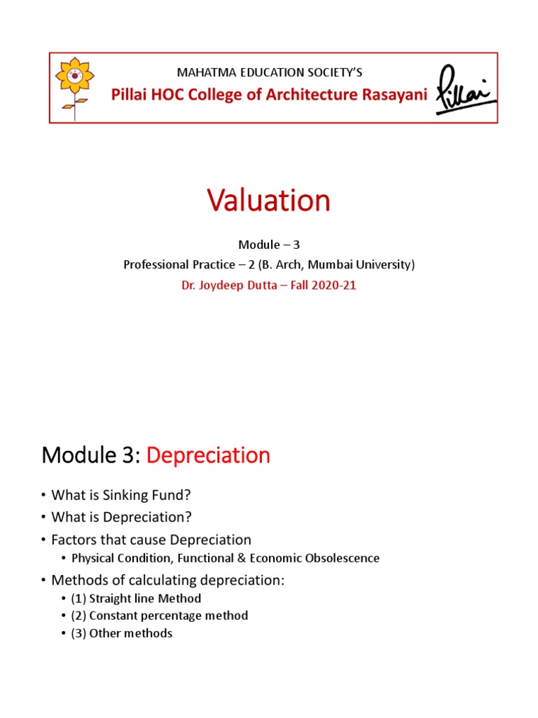 Valuation Module 3 | PDF | Depreciation | Interest