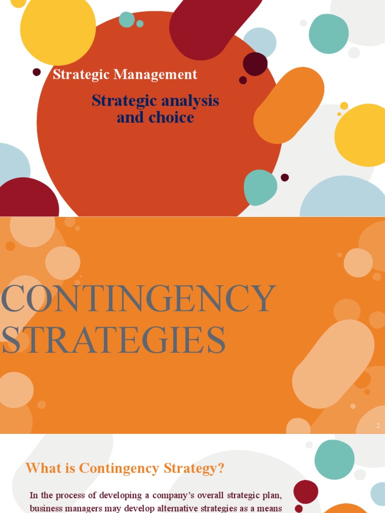 Contingency Strategies | PDF | Strategic Management | Strategic Planning