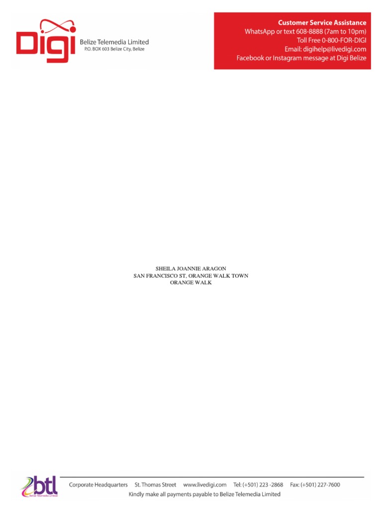 Invoice for Sheila Joannie Aragon | PDF | Payments
