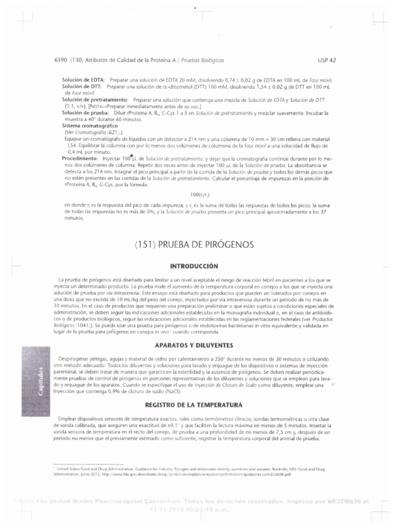 10.1.1 USP Pirógenos | PDF