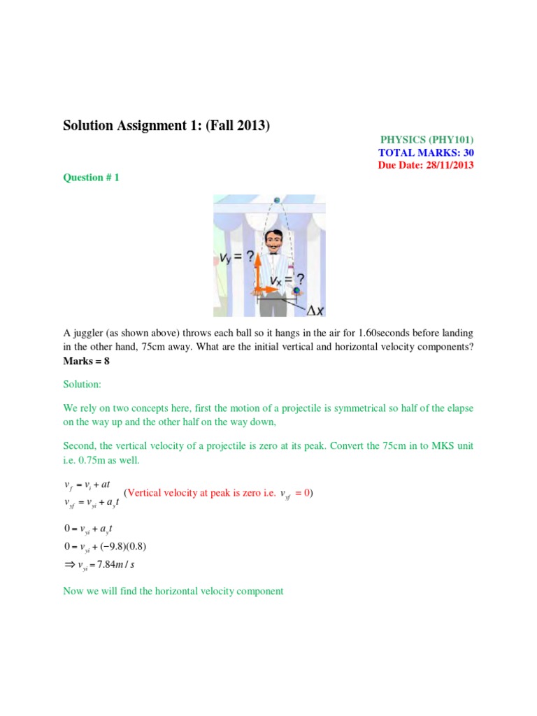 Solution Assignment 1: (Fall 2013) : Question # 1 | PDF | Science ...
