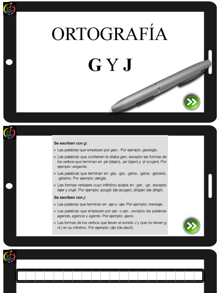 Copia de ORTOGRAFÍA G Y J 6º | PDF
