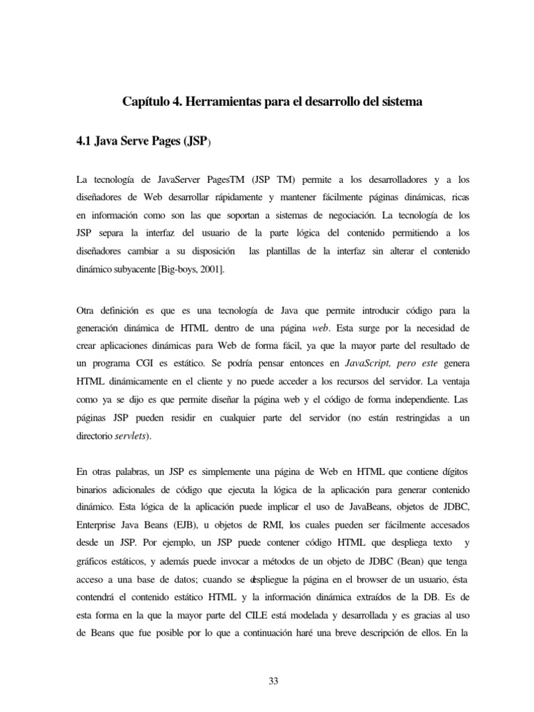 Caracteristicas JSP | PDF | Páginas del servidor Java | Servlet Java