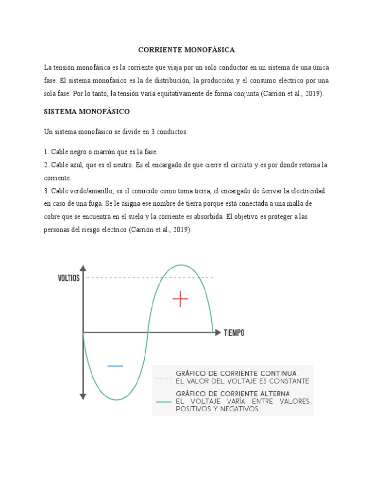 Corriente Monofásica y Trifasica | PDF | Corriente eléctrica ...