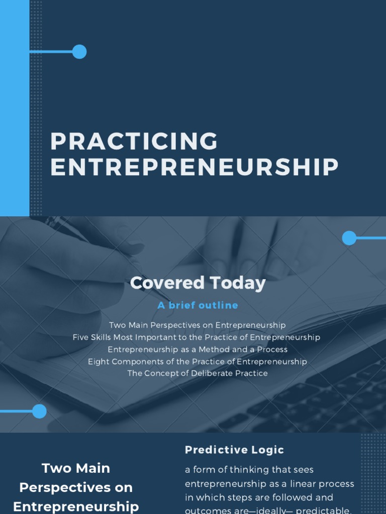 Practicing Entrepreneurship Skills | PDF | Entrepreneurship | Thought
