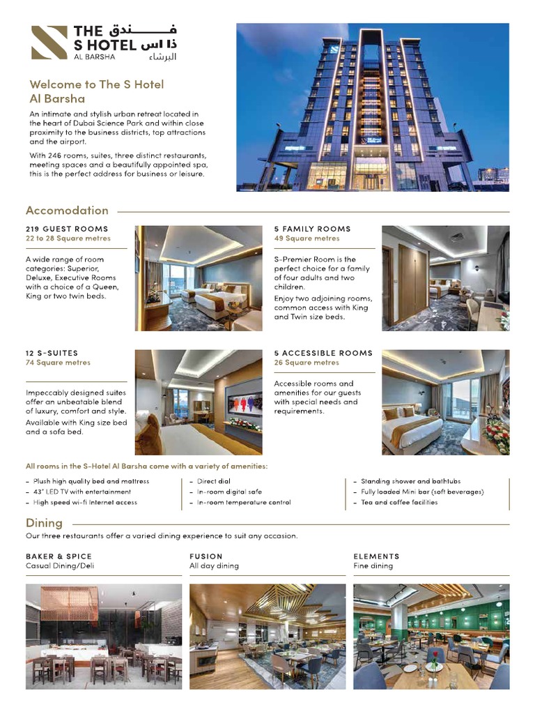 The S Hotel Factsheet | PDF