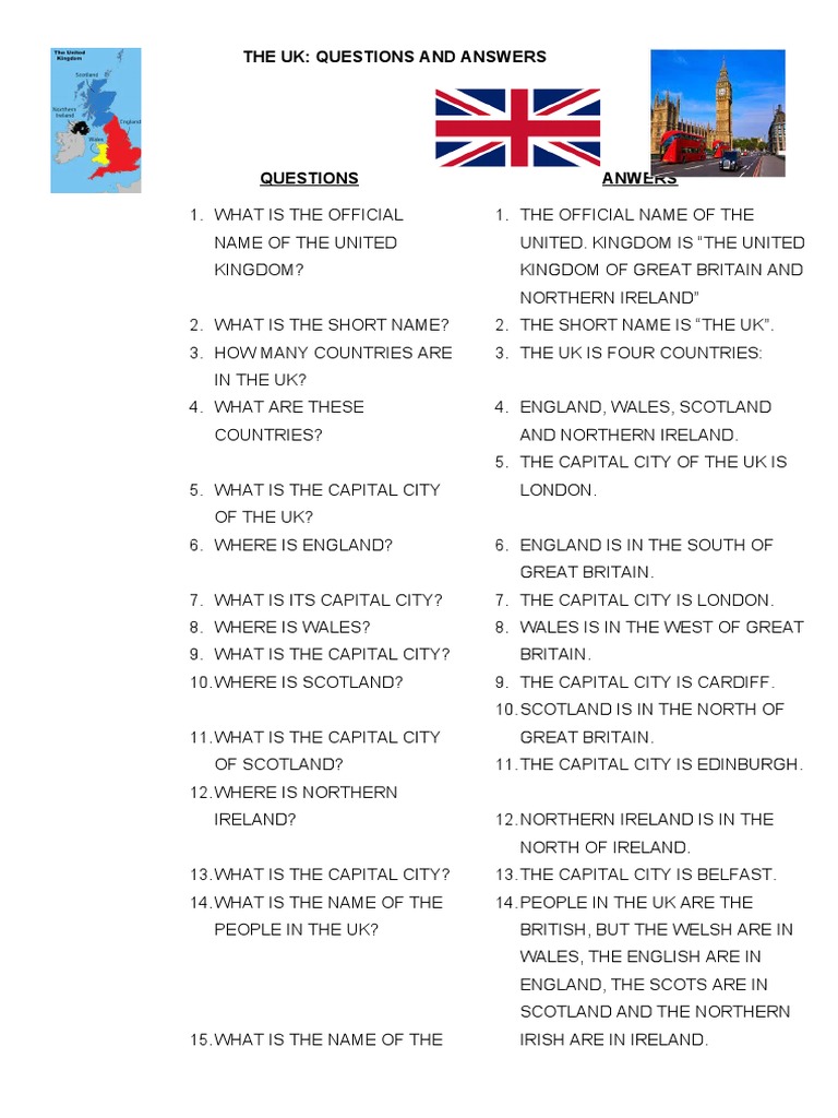 The Uk: Questions and Answers | PDF