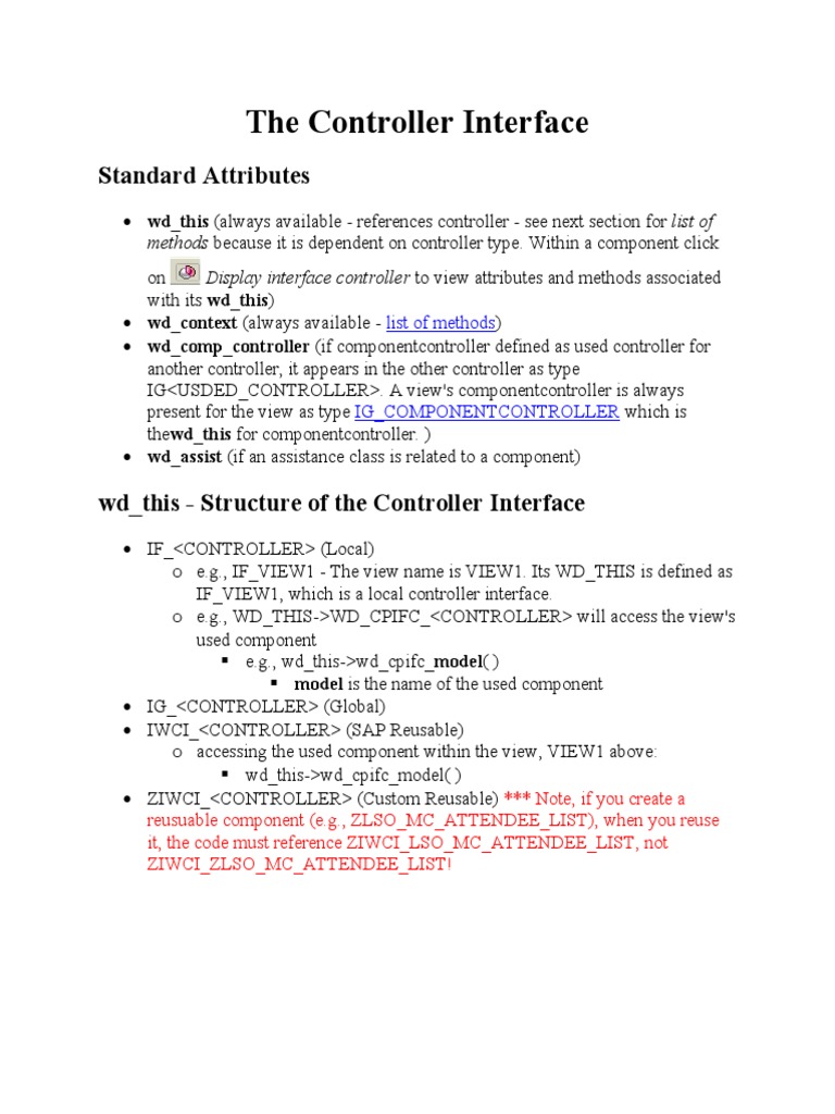 The Controller Interface | PDF | Interface (Computing) | Method (Computer Programming)