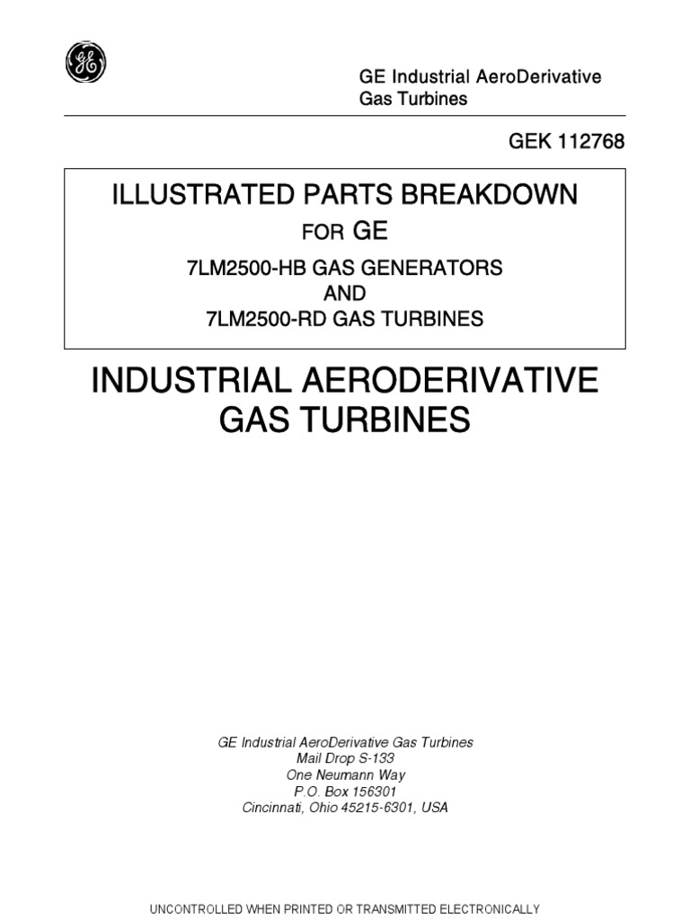 Lm2500 Ind Plus-g4-Dle Ipb Gek112768 | PDF | Turbine | Gas Turbine