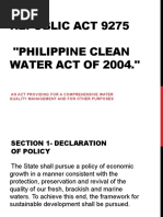 Ra 9275 - Philippine Clean Water Act | PDF | Water Pollution | Water ...