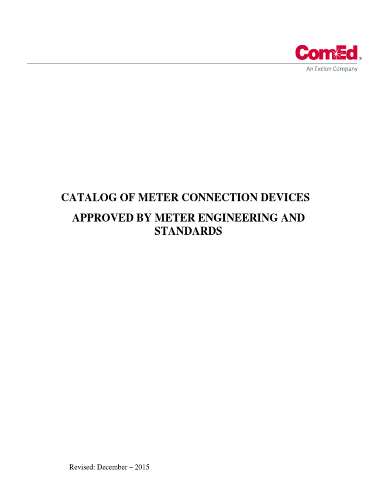 Comed: Catalog of Meter Connection Devices Approved by Meter ...