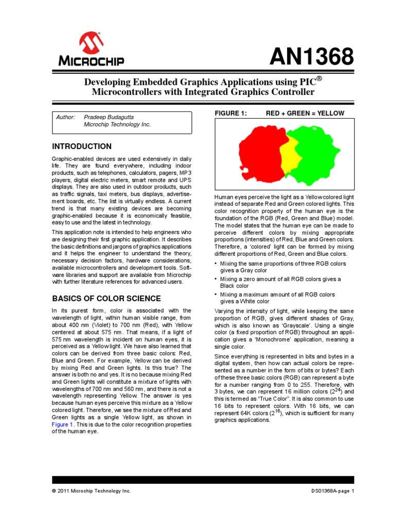 Graphics App Note | PDF | Rgb Color Model | Microcontroller