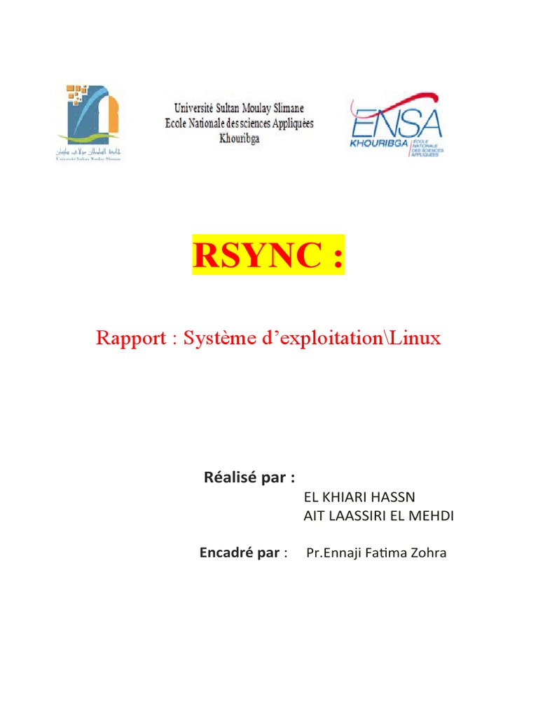 Guide d'installation et d'utilisation de Rsync | PDF | Sauvegarde (informatique) | Fichier ...