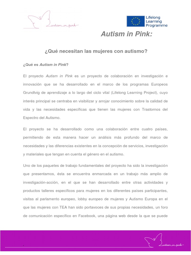 Autism in Pink Español | PDF | Espectro autista | Síndrome de Asperger