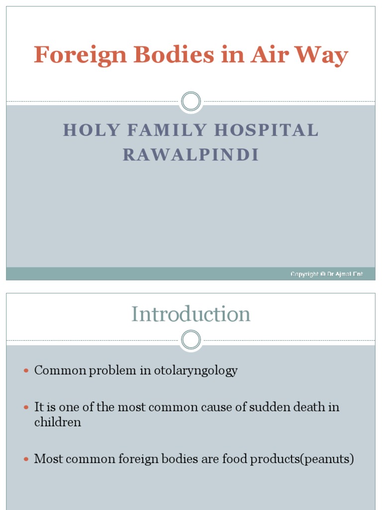 Foreign Body in Airway | PDF | Thorax | Pulmonology