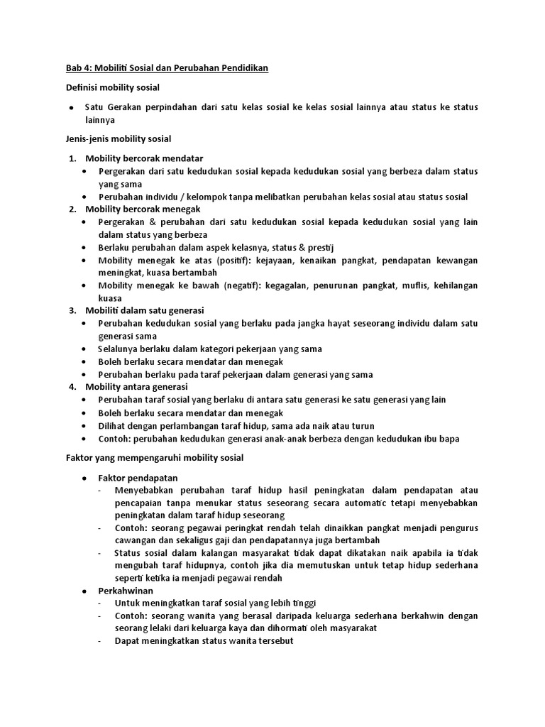 Mobiliti Sosial dalam Pendidikan | PDF | Ilmu Sosial | Kesehatan Holistik