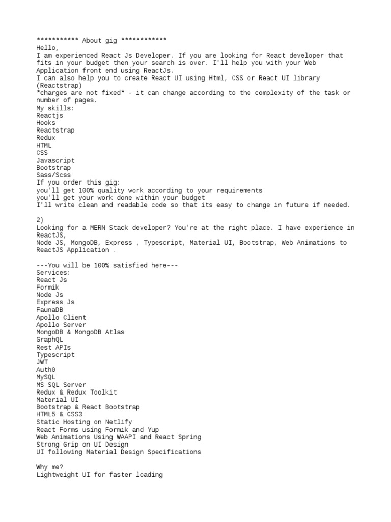 React Js | PDF | Bootstrap (Front End Framework) | Internet & Web