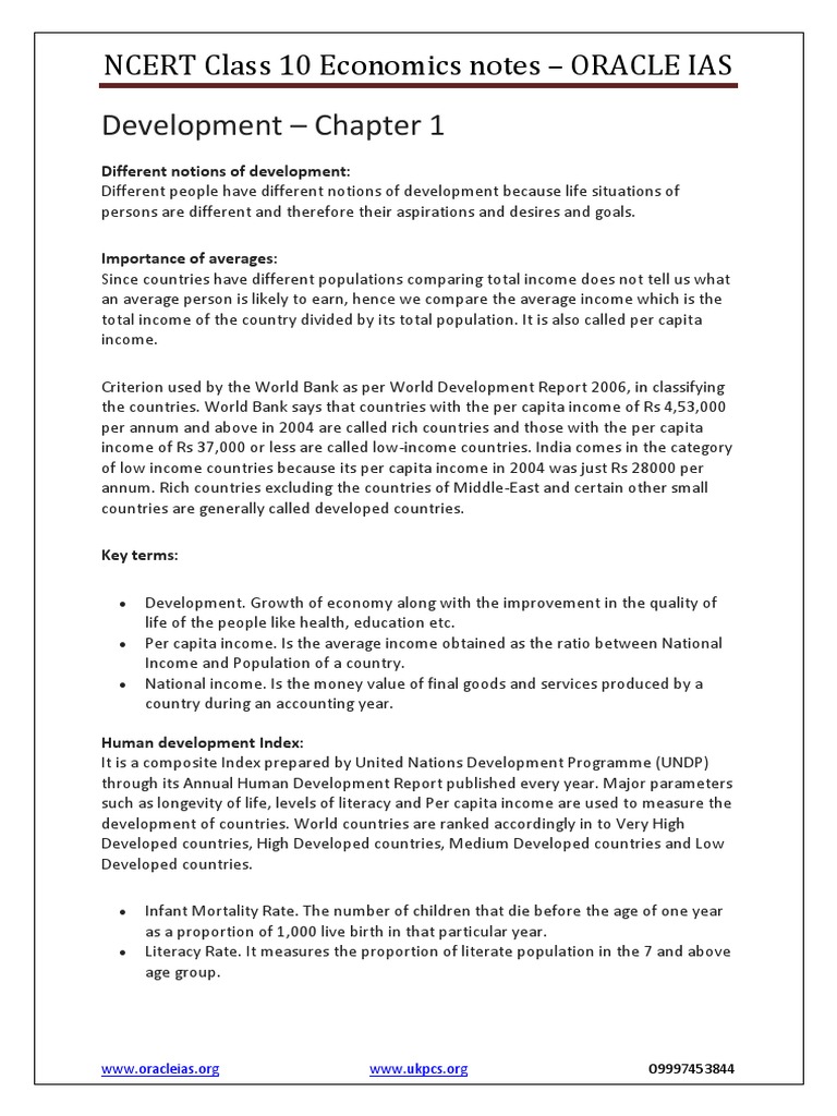 NCERT-class 10-Eco-Summary | PDF | Loans | Banks
