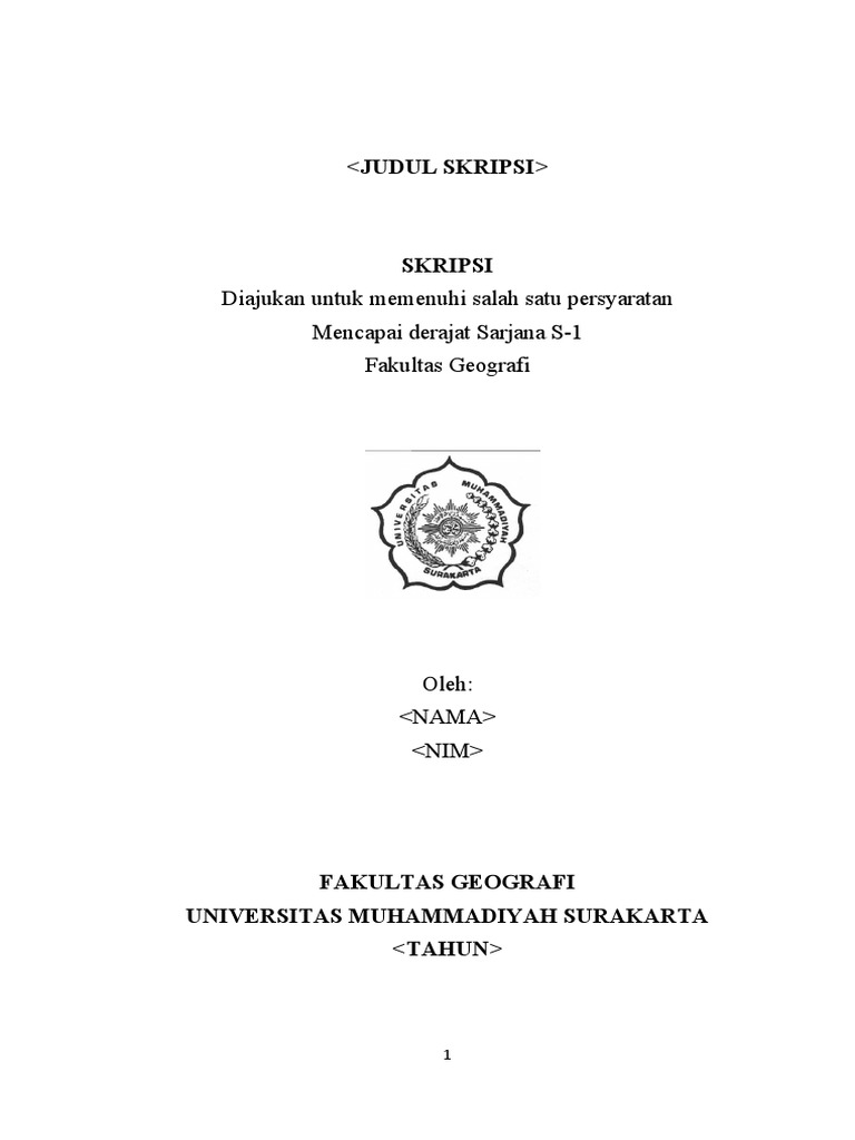 Format Proposal Skripsi Geografi | PDF | Metode & Bahan Ajar | Sains ...