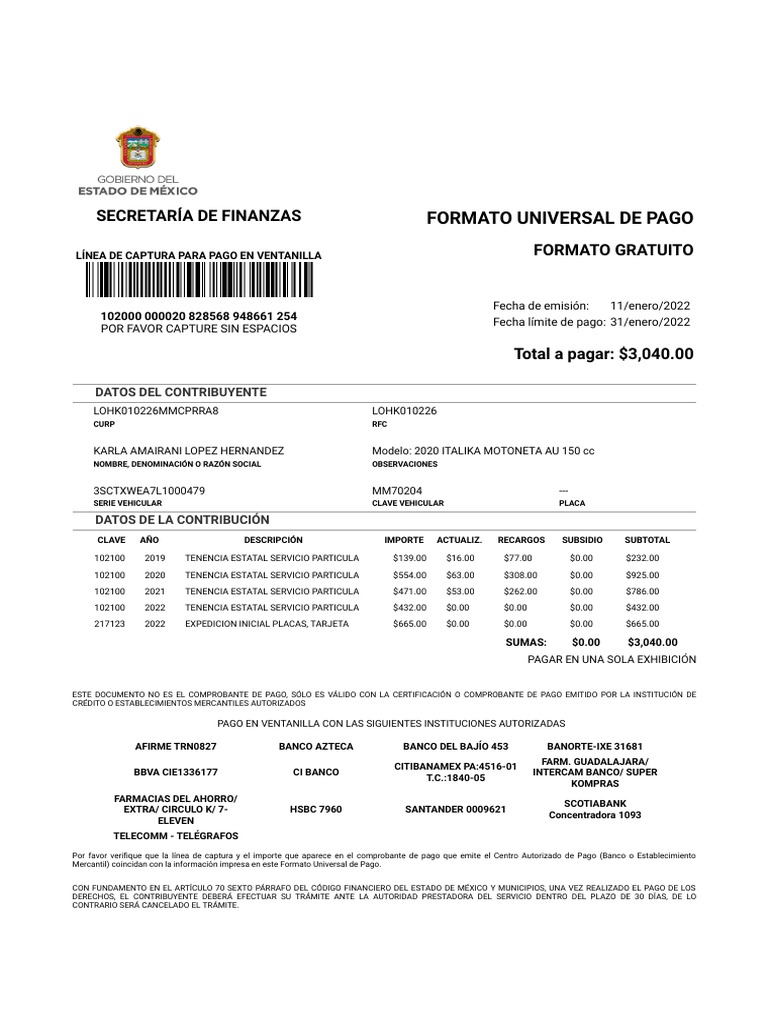 Formato Universal CCV | PDF | Bancario | Servicios financieros