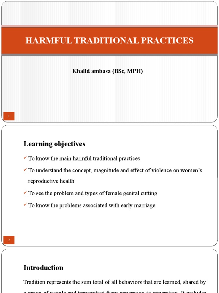 Harmful Traditional Practices | PDF | Female Genital Mutilation | Labia