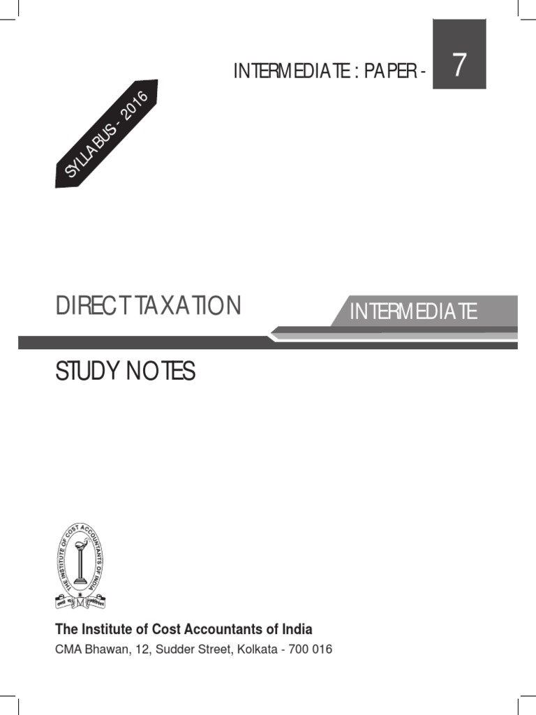 Income Tax Study Material 2019-20 | PDF | Taxes | Capital Gain