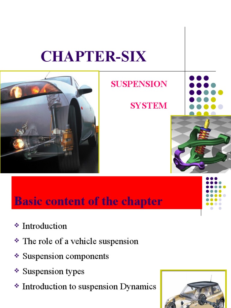 Chapter-Six: Suspension System | PDF | Steering | Land Vehicles