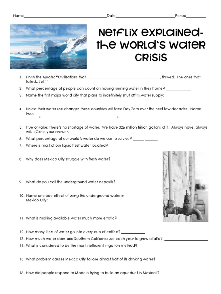 Netflix Explained-The World's Water Crisis | PDF | Water | Water Scarcity