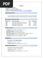 DXC Resume Format | PDF | Computing | Software Development