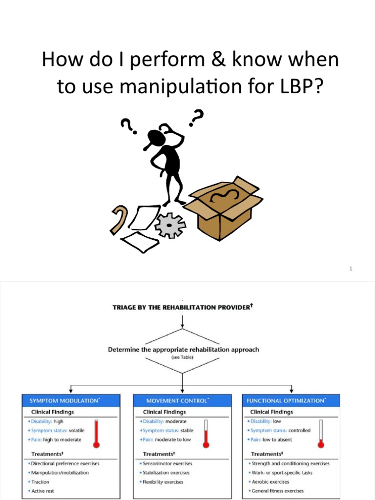 How Do I Perform & Know When To Use Manipulation For LBP? | PDF ...