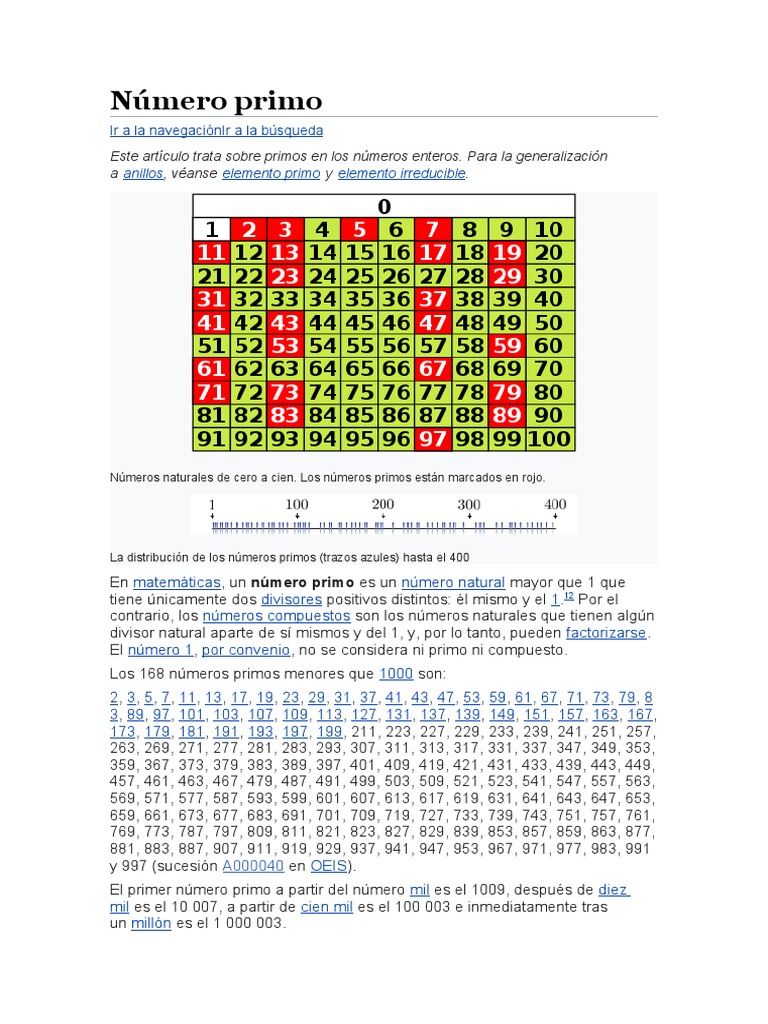 Número Primo | PDF | Número primo | Campo (Matemáticas)